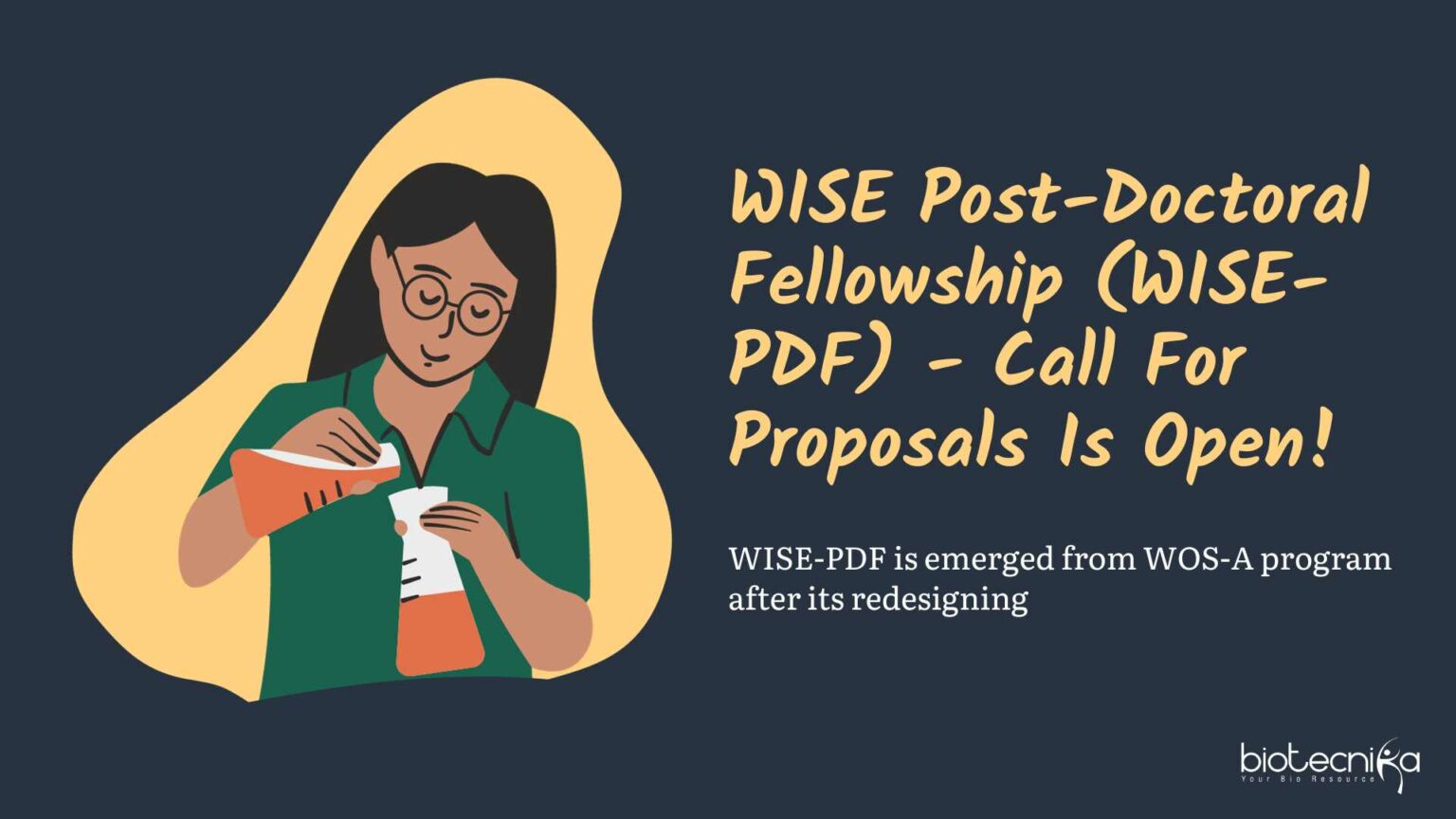 WISE Post-Doctoral Fellowship (WISE-PDF) - Call For Proposals