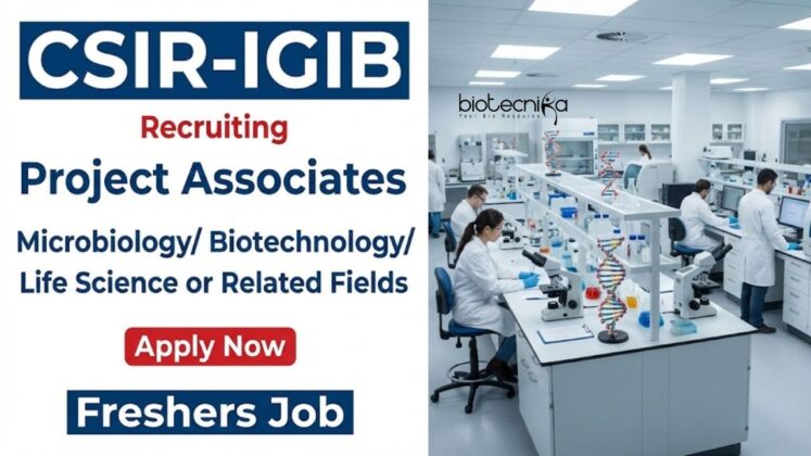 Project Associate Jobs at CSIR IGIB - Freshers Can Apply Now